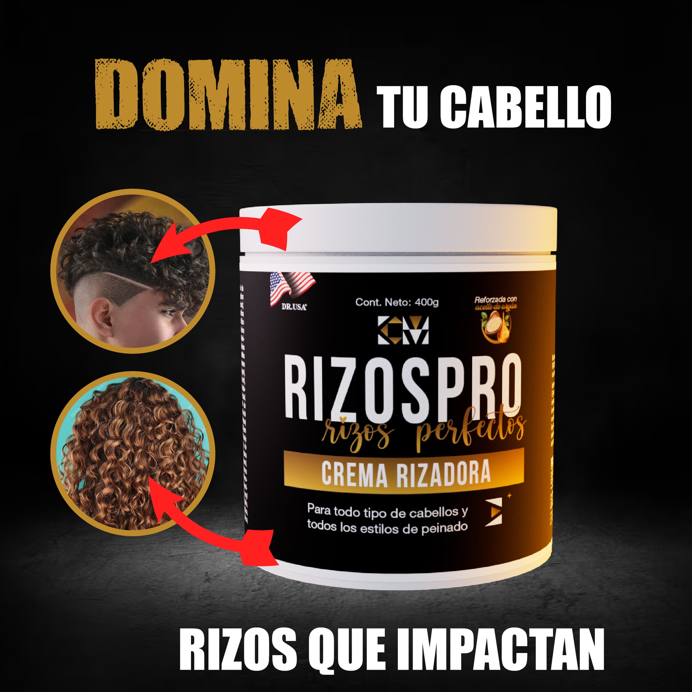 Rizos Pro™-500ml- (LA ORIGINAL) By Dr. USA Tratamiento De Crema Rizado ...