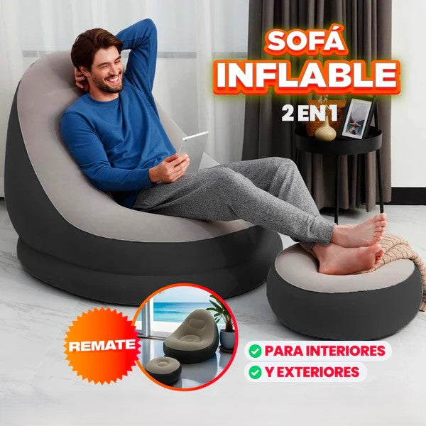 Sillon Inflable Con Reposa Pies👣☁️ – Tienda Real